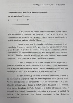 Escalada institucional: jueces de primera instancia denuncian ...